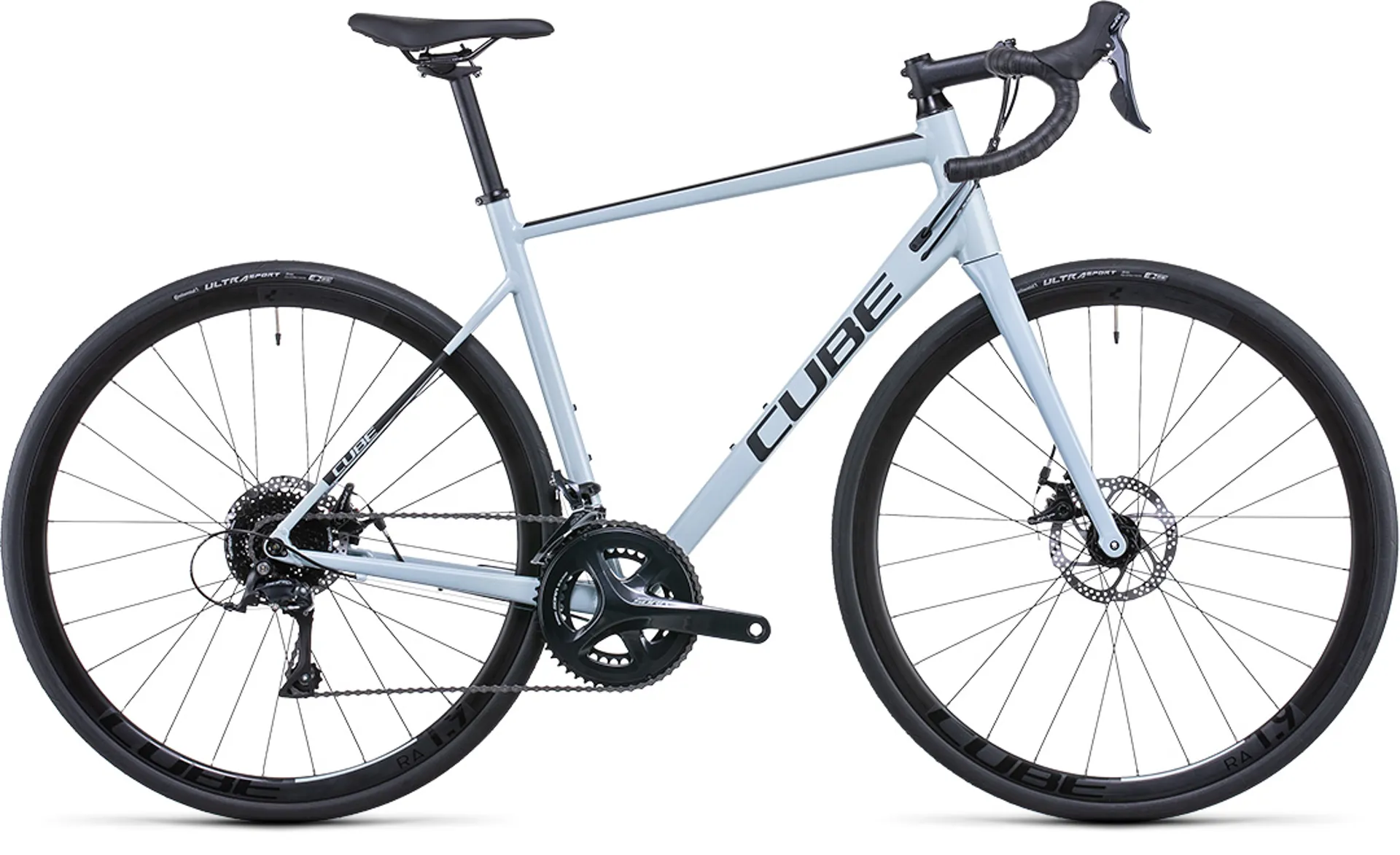 Cube Attain Pro Disc Brake Road Bike Sky Grey n Black - 58cm