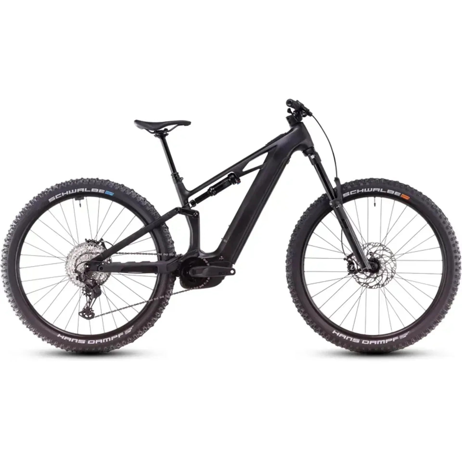 Cube Stereo Hybrid One44 HPC Race eMountain Bike in Blackline