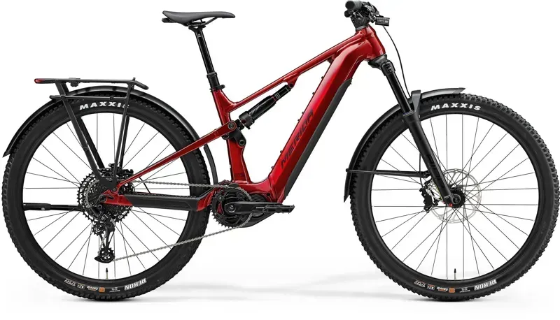 Merida eOne-Forty 675 EQ EMTB in Dark Red and Black 2025