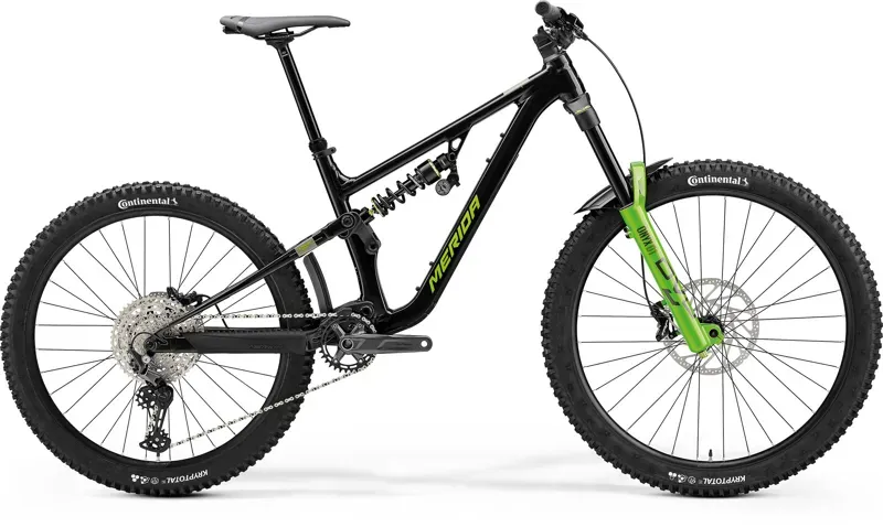 Merida One-Sixty FR 600 Mountain Bike In Black/Grey/Green